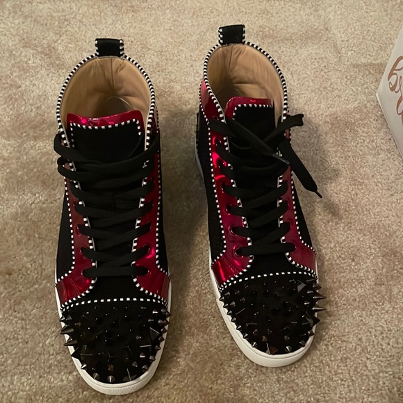 Christian Louboutin | Shoes | Lou Pik Pik Orlato Flat Redblackwhite ...